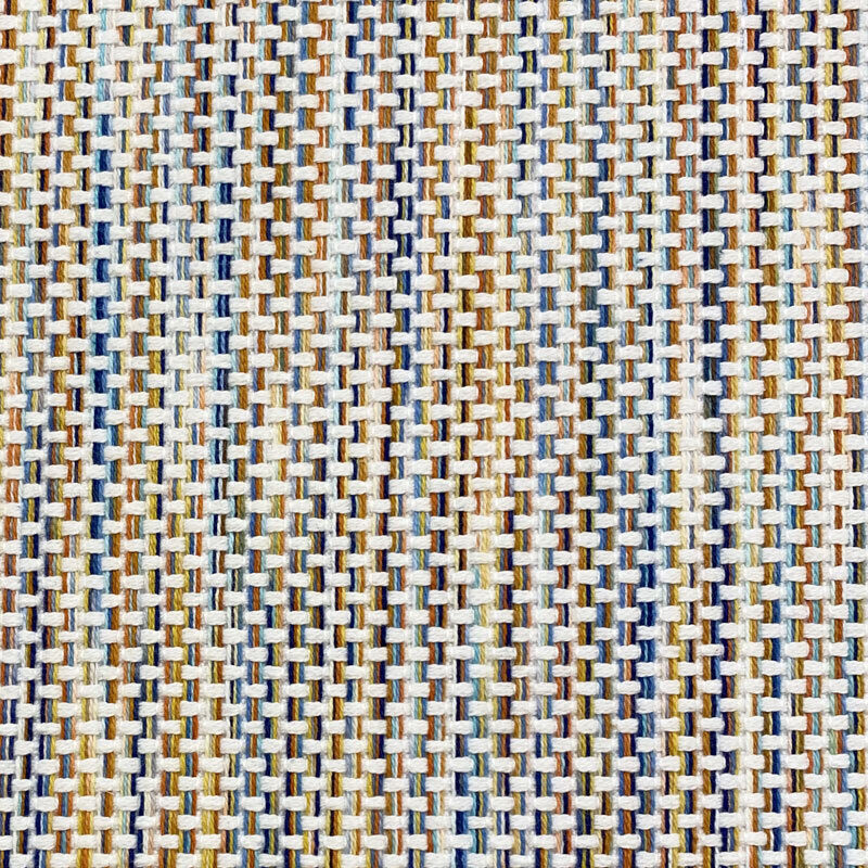 Multi Coloured Textured 100% Cotton Fabric | Upholstery Weight Double ...
