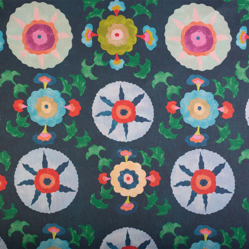 Anna Spiro Izmir Linen Fabric - Navy | No Chintz Textiles