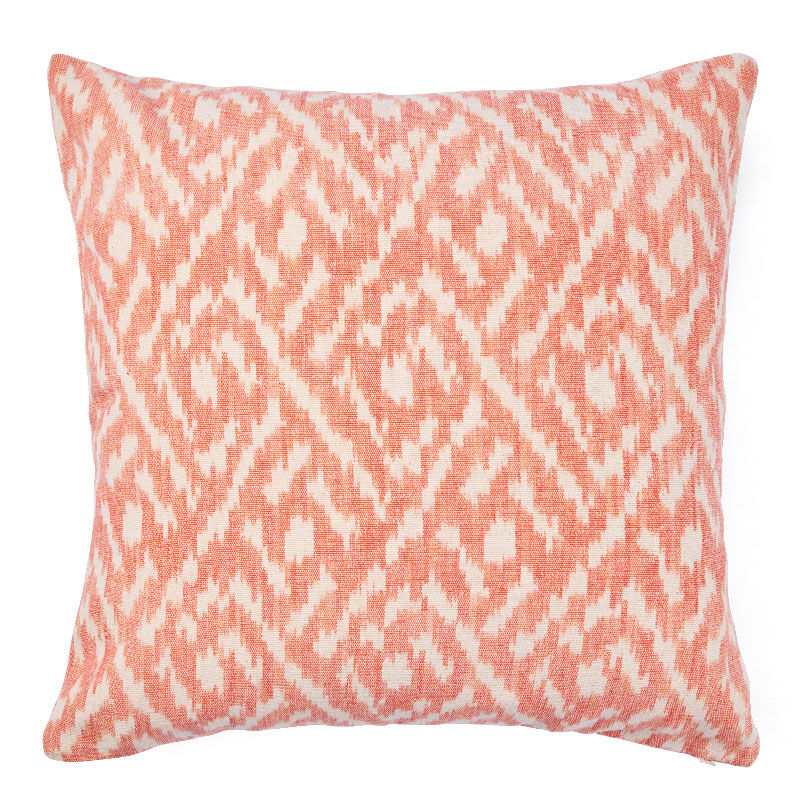 Trellis Ikat Cumquat Orange Cushion Cover - Various Sizes | No Chintz ...