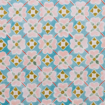 Anna Spiro Flora Oyster Linen Fabric | Sea Mist | No Chintz Textiles